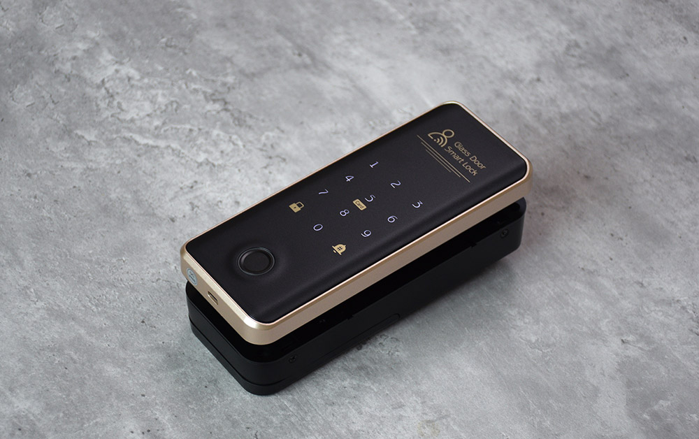 TTlock Or Tuya Bluetooth Frameless Glass Door Lock YFBG-918 Exporter China